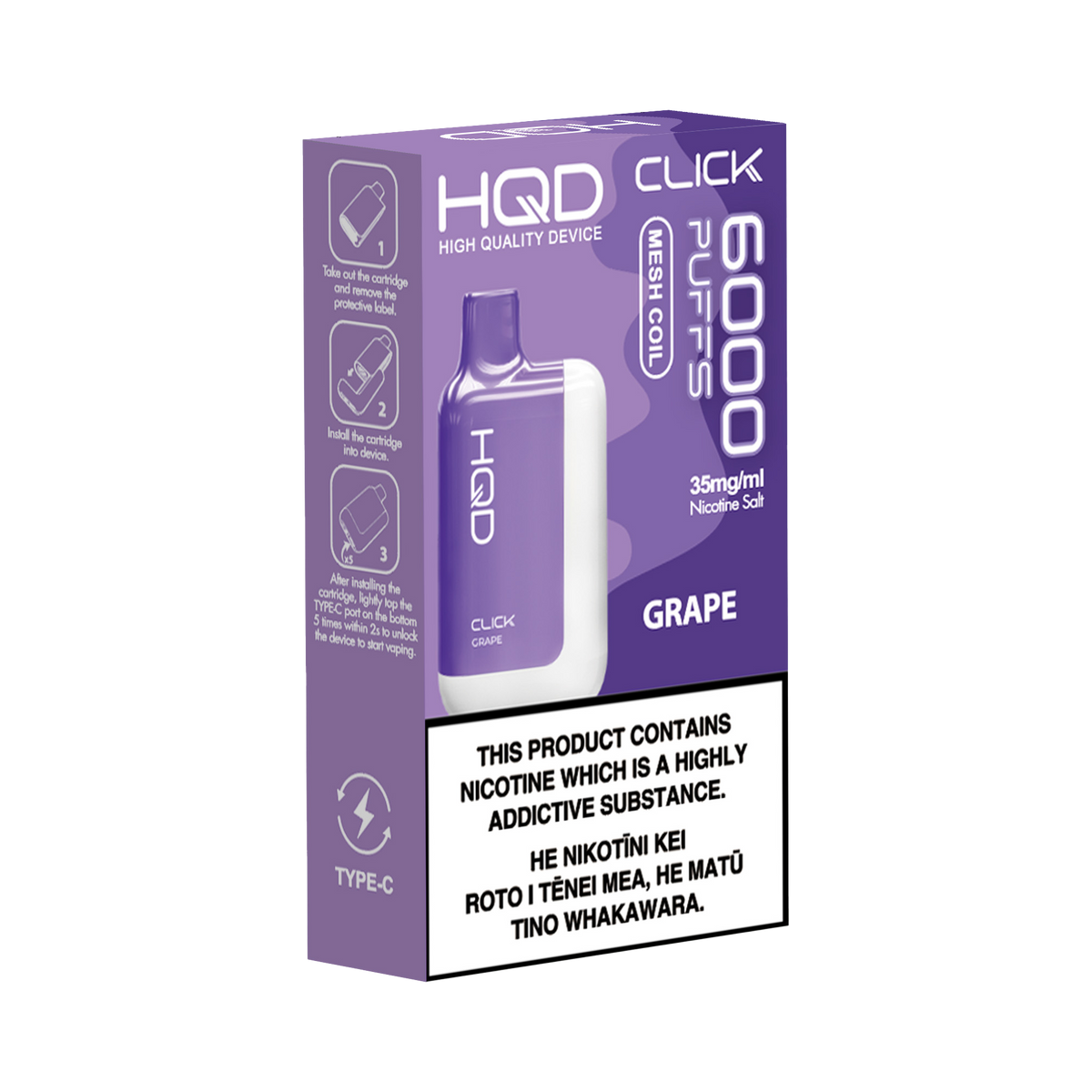 HQD Click Kit - Grape – Hawke's Bay Vapour